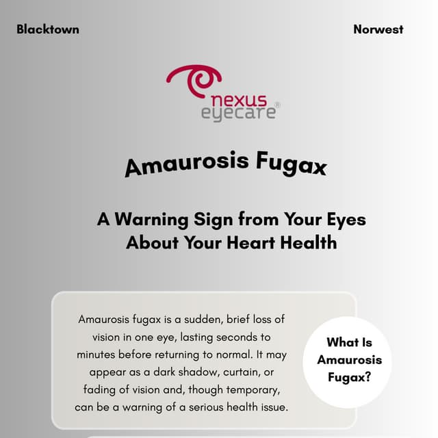 Amaurosis Fugax A Warning Sign from Your Eyes About Your Heart Health | PDF