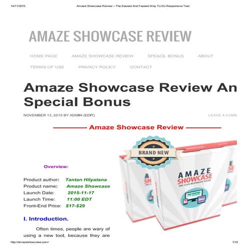 Amaze showcase review | PDF