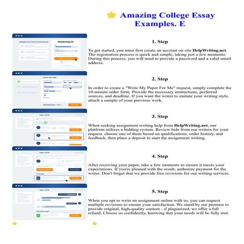 Amazing College Essay Examples. E. Online assignment writing service. | PDF