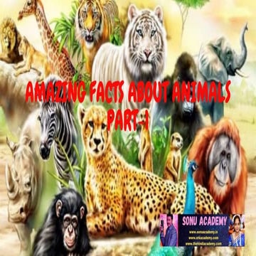 Amazing Facts about Animals -1 | Interesting facts | PPTX