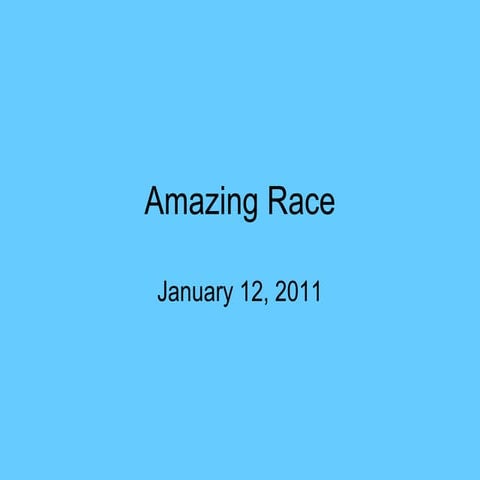 Amazing race | PPT