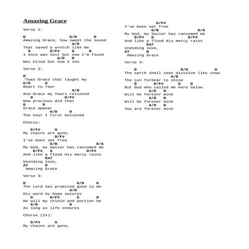 Amazing Grace Chords Lutheran Book Of Worship 448. Amazing Grace, How