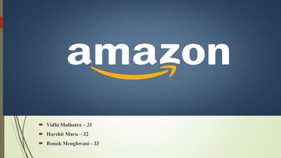 Amazon company presentation | PPT