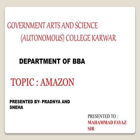 Amazon Presentation V1 3 Pptx