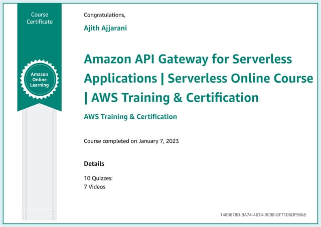 Amazon Api Gateway For Serverless Applicationspdf