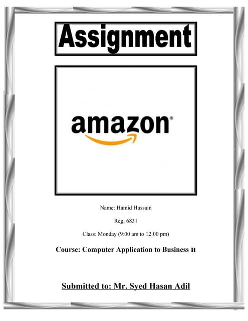 Case Study- A case study of Amazon on its supply chain management.pdf ...