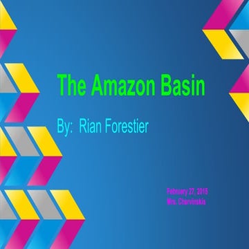 Amazon basin project | PPTX