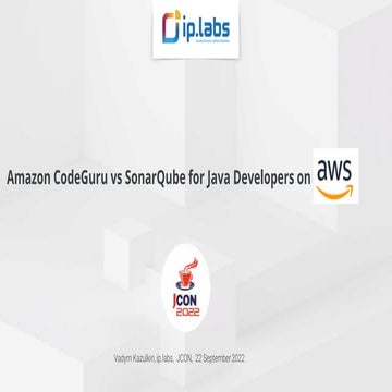 Amazon CodeGuru vs SonarQube for Java Developers at JCon 2022 | PDF | Web Development | Internet