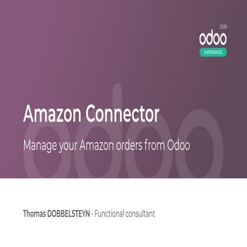 Amazon Connector - Manage your Amazon Orders from Odoo | PDF