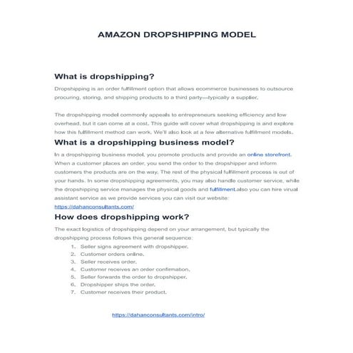 Amazon Dropshipping | PDF