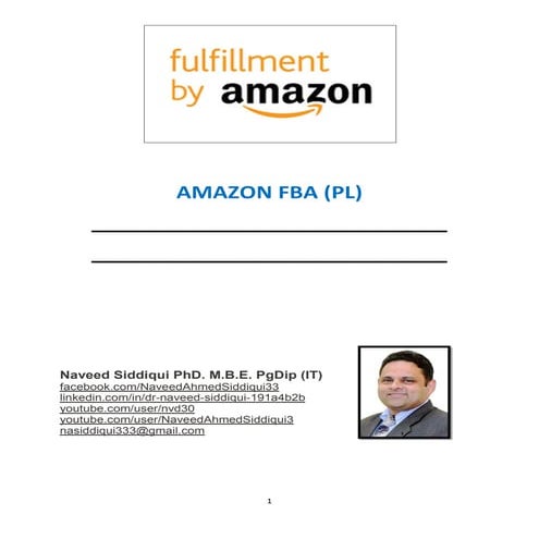 AMAZON FBA PL Assignment By Dr. Naveed | PDF