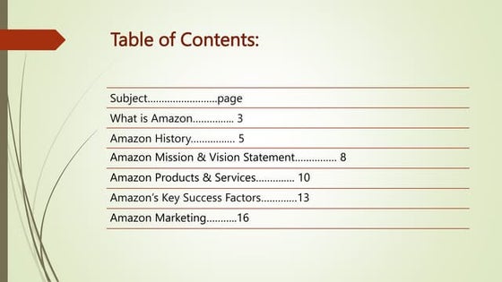 Amazon company presentation | PPT