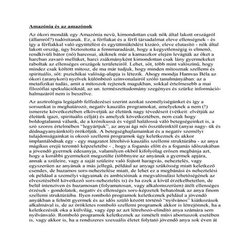 Az amazonok világossági rejtélye | DOC