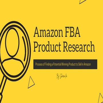 Amazon Product Research Sample | PDF