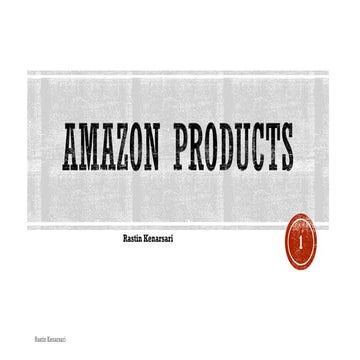 Amazon products v1-0 | PDF