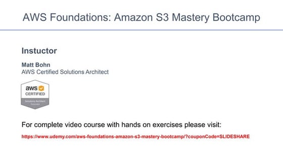 AWS Simple Storage Service (s3) | PPTX | Cloud Computing | Internet