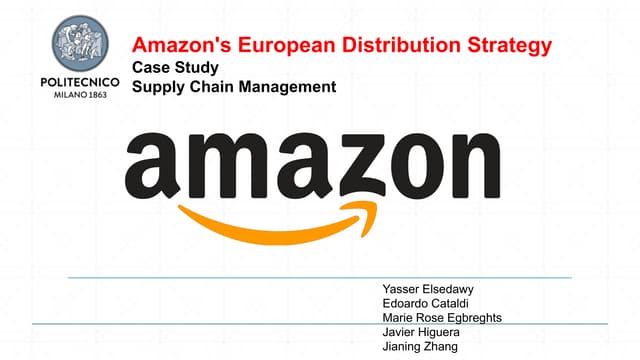 Case Study- A case study of Amazon on its supply chain management.pdf | Logistics and ...