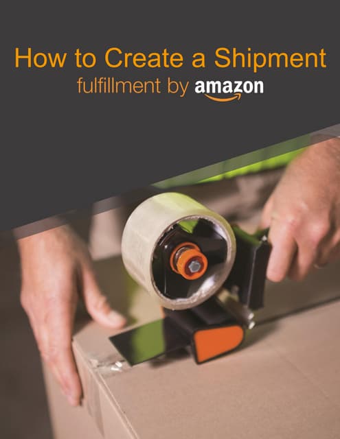 Amazon Shipment Creation Workflow Pdf