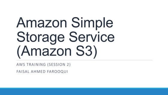 Amazon web services training | PDF