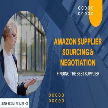 Amazon supplier sourcing video presentation | PPT