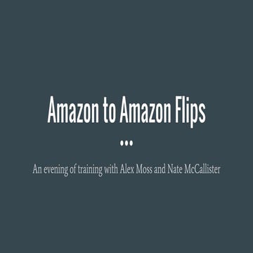 Amazon to amazon flips | PPT