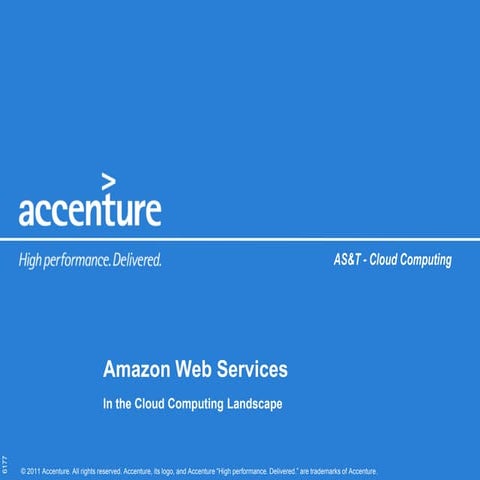 Amazon web services in the cloud computing landscape | PPT