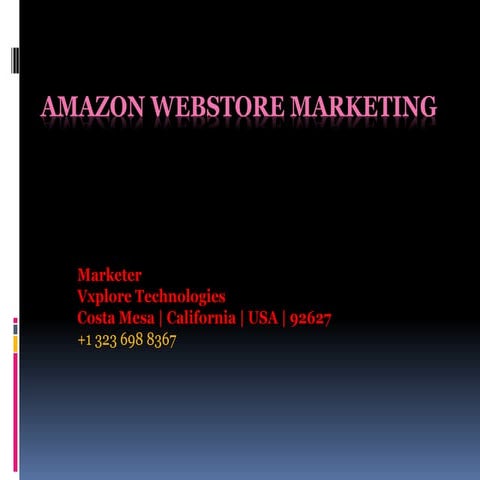 Amazon Webstore Portfolio a Visivle Document | PPTX