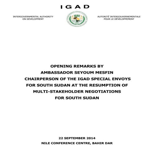 Amb. seyoum mesfin speech at the official opening 22 sept | PDF