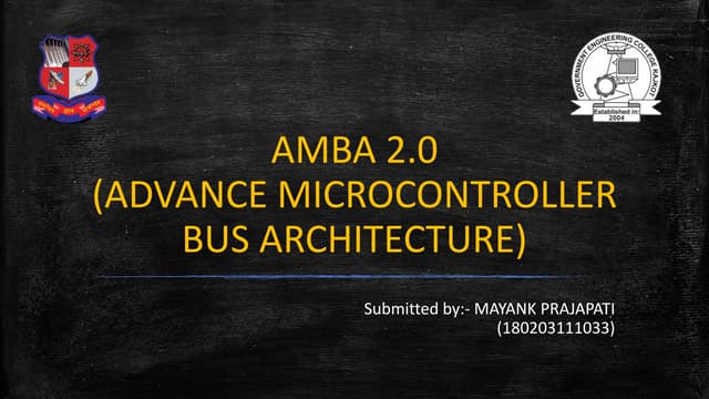 AMBA Advanced High-performance Bus (AHB) protocol | PPTX