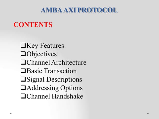 AMBA Advanced High-performance Bus (AHB) protocol | PPTX