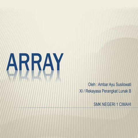 Array Ppt 