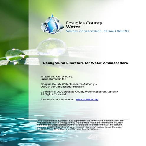 Water Ambassador booklet | PDF | Geography | Science