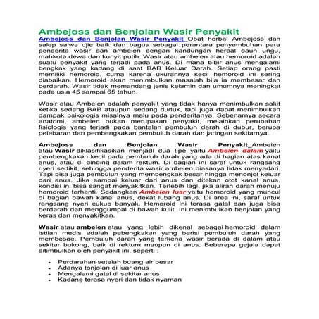Wasir stadium 3 bisa sembuh sendiri gak | PDF
