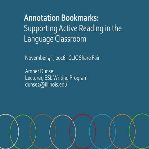Annotation Bookmarks: Supporting Active Reading in the Language ...