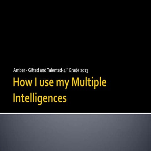 Amber multipe intelligences | PPTX