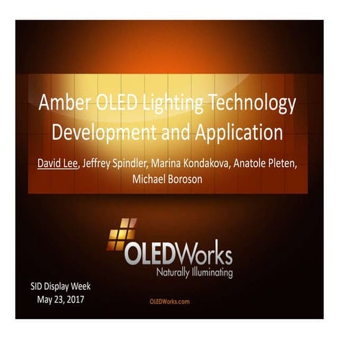 Amber oled lighting technology development and application (3) | PDF | Chemistry | Science