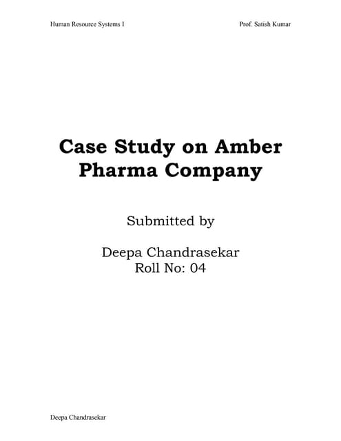 Amber pharma case | PPT