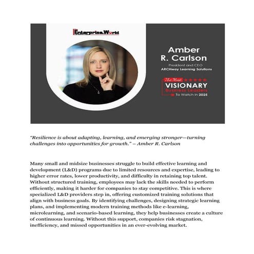 Amber R. Carlson_ Pioneering Custom Learning Solutions for Business ...