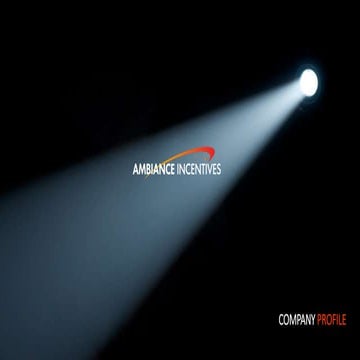 Ambiance incentives - MICE Presentation 2019 | PPT