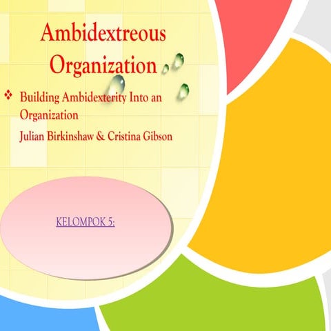 Ambidextreous organization | PPT