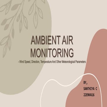 AMBIENT AIR MONITORING with different parameters | PPTX