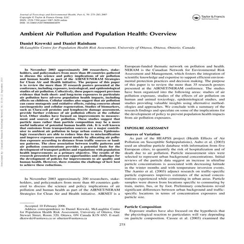 Air Pollution and its Effects on Human Health | PPTX