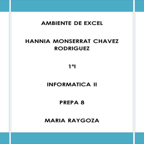 Ambiente de excel | DOCX | Computing | Technology & Computing