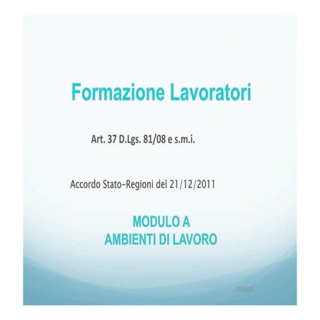 Gli ambienti di lavoro, di Veronica Galli | PDF