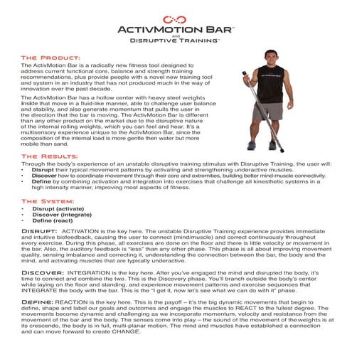 ActivMotion Bar Training Manual | PDF