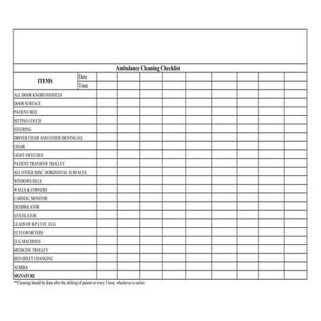 Wheelchair Cleaning Log 14+ FREE Office Cleaning Checklist Samples To