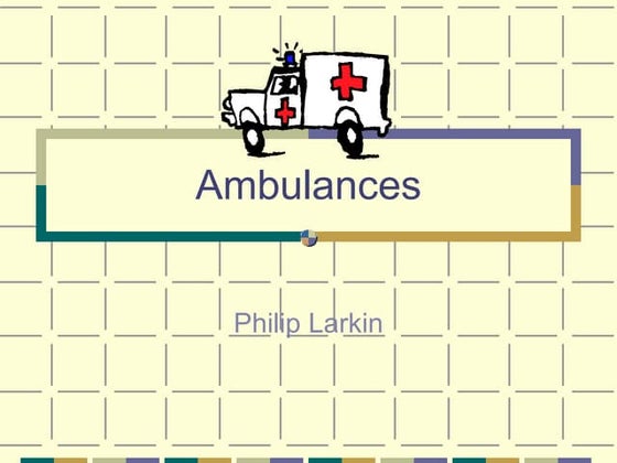 Ambulance Operations | PPT | First Aid | Injuries