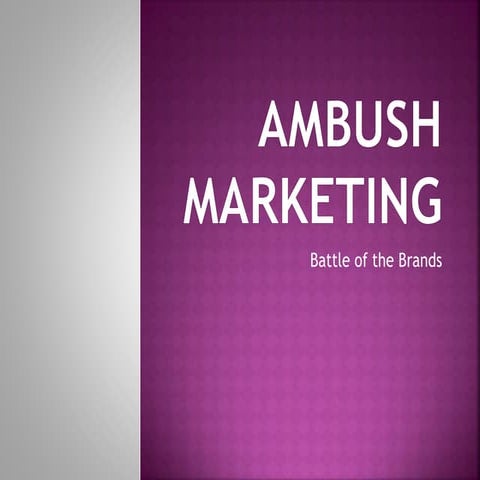 Ambush marketing | PPT