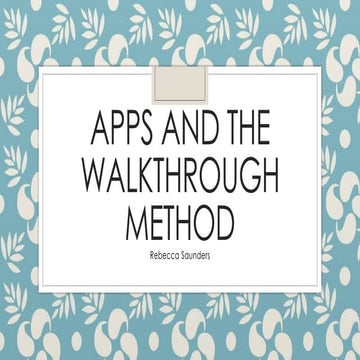 AMC1008-2223 Week 11 (Walkthrough Method, Pilot Study lecture).pptx