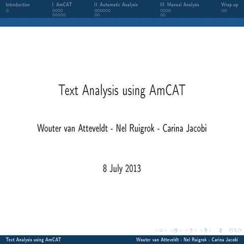 Am cat workshop part 1 | PDF